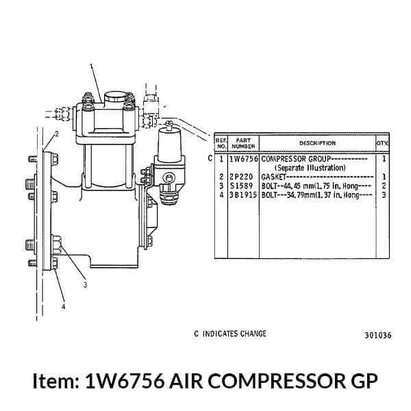 Air Compressor GP 1W6756 - Caterpillar - RPM Makine